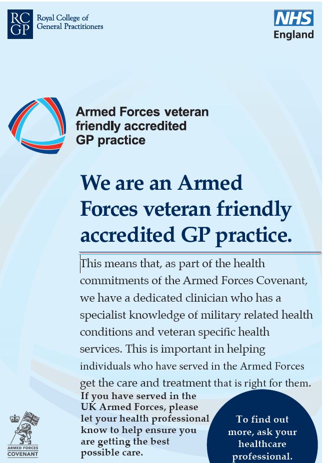 Armed Forces Veteran Friendly Accredited GP Practice - Channel View Medical Group