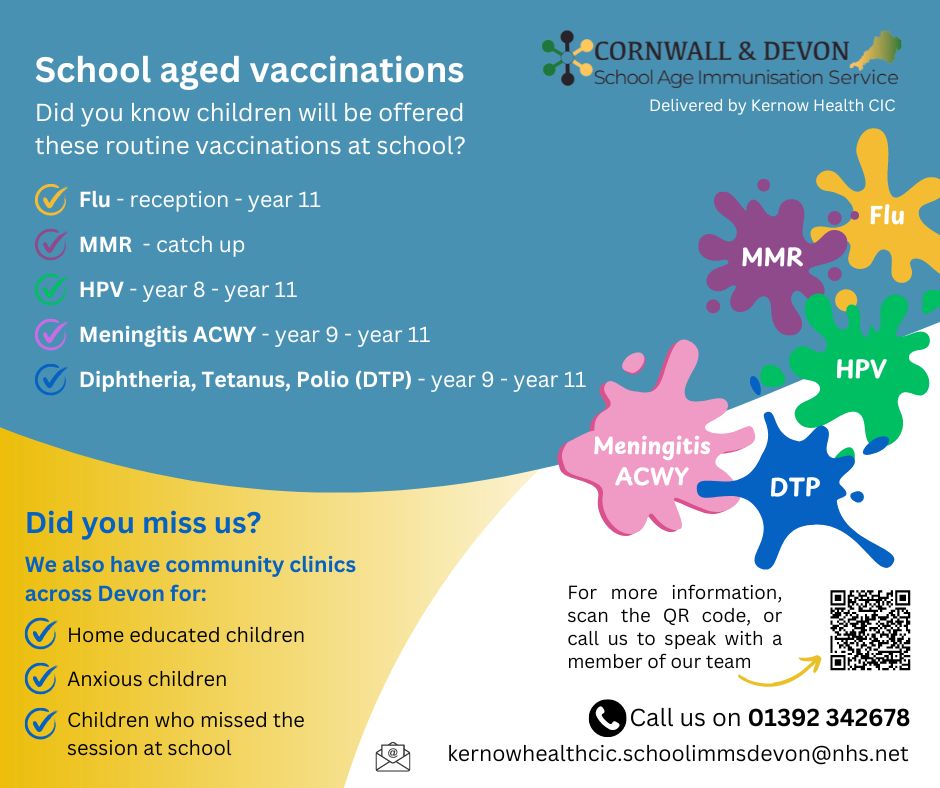 School Immunisations - Channel View Medical Group